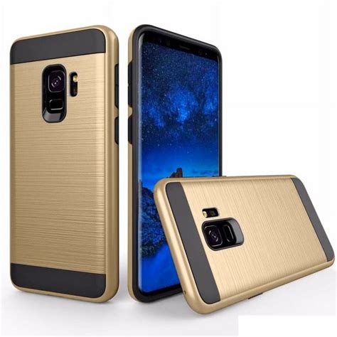 Samsung Galaxy S9 Hybrid Metal Brushed Shockproof Tough Case Cover