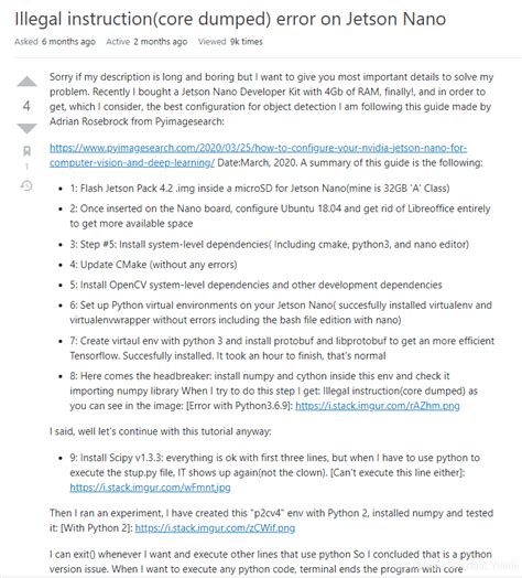 Ubuntujetson Nano问题解决“illegal Instructioncore Dumped”illegal