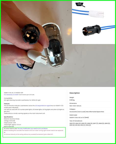 Led Direction Indicator Load Resistor Warning Canceller