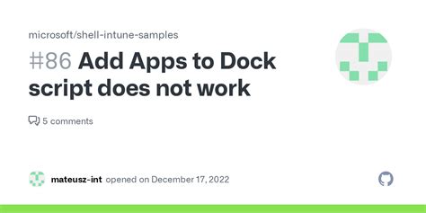Add Apps To Dock Script Does Not Work Issue Microsoft Shell