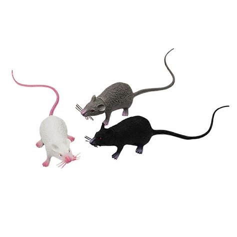 6 Pcs Plastic Mice Fake Rat Toys Decorations Realistic Plastic Mouse Simulated Big Small Mouse