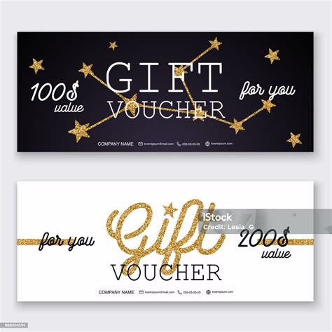 골드 선물 상자 템플릿 바우처 인증서 배경 디자인 쿠폰 초대장 통화입니다 벡터 일러스트입니다 0명에 대한 스톡 벡터 아트 및 기타 이미지 Istock