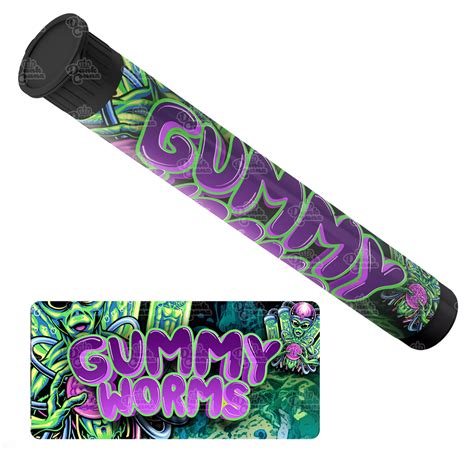 Gummy Worms Pre Roll Tubes Empty Doob Tubes 115mm