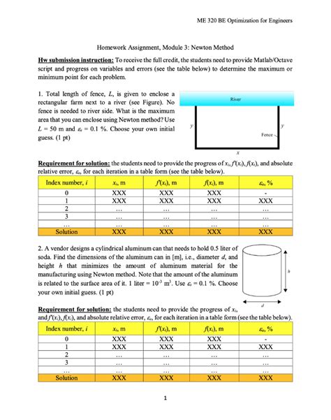 solved me 320 be optimization for engineers homework