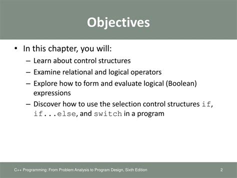 Ppt Chapter 4 Control Structures I Selection Powerpoint