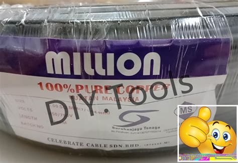 Diy Tools {6mm Sirim Million Wayar Cable} Per Meter Tnb Main Suis Db