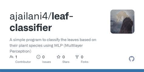 Github Ajailani4leaf Classifier A Simple Program To Classify The Leaves Based On Their Plant
