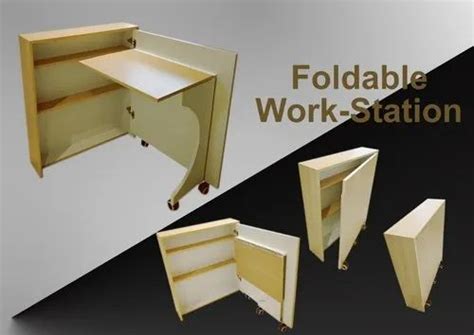 Wooden Brown Foldable Workstation For Office Size 3x29x8 At