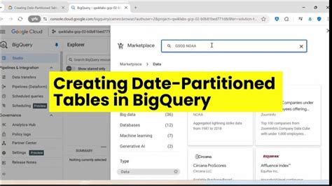 Creating Date Partitioned Tables In Bigquery Gcp Lab With Explanation Youtube