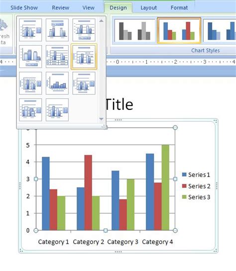POWERPOINT Select The Chart Click The Design Tab Under Chart Tools