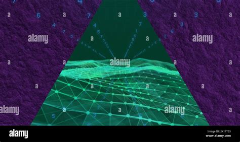 Image Of Binary Coding And Data Processing Over Triangle Stock Photo Alamy