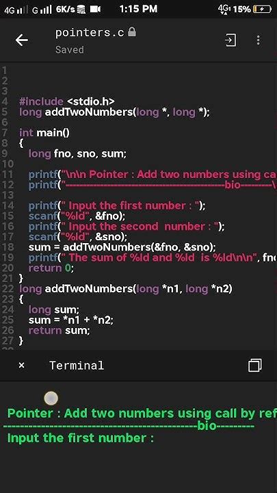 C Program Call By Reference Addition Programming In C C