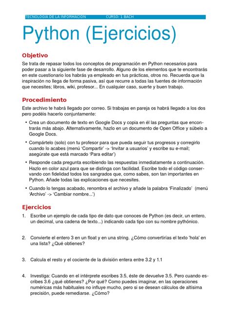 Python Ejercicios Python Lenguaje De Programación Archivo De Computadora