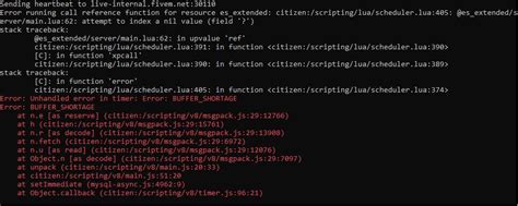 Error Upon Server Launch MySQL BUFFER Shortage ES ESX Cfx Re Community