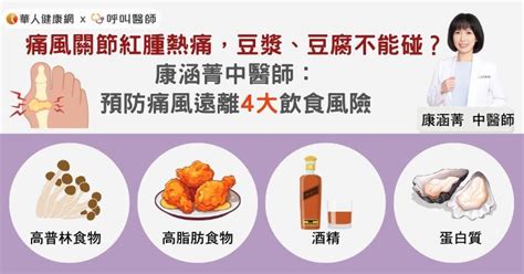 痛風關節紅腫熱痛豆漿豆腐不能碰康涵菁中醫師預防痛風遠離4大飲食風險CMoney 股市爆料同學會