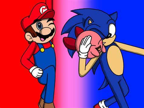 Mario Sonic And Kirby By Soneamlover On Deviantart