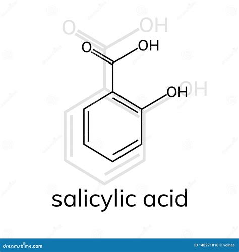 Salicylic Acid Molecule It Is A Type Of Phenolic Acid Structural Chemical Formula And Molecule