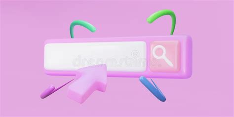 3d Search Bar Template For Website Navigation Search For Browser