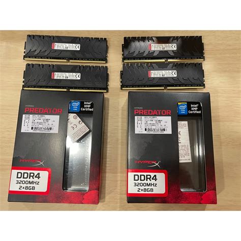 金士頓 Kingston Hyperx Predator Ddr4 3200 8g 2 16g一組） 蝦皮購物