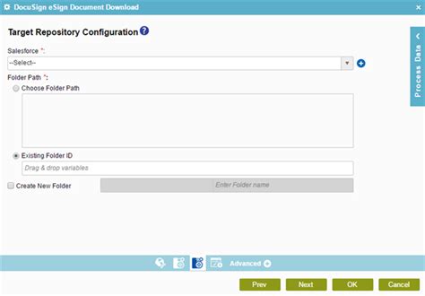 Target Repository Configuration Salesforce Docusign Esign Document Download