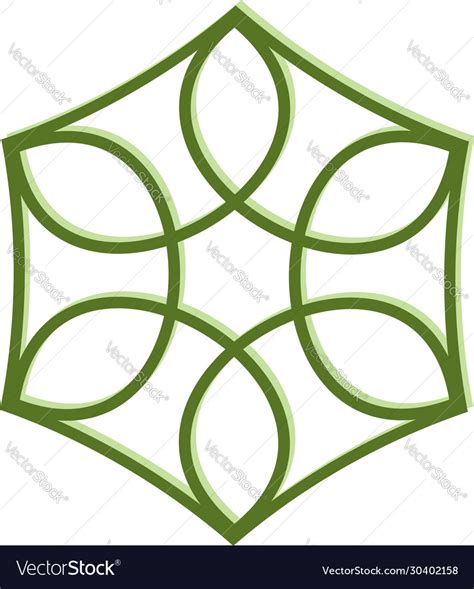Hexa Leaf Logo Royalty Free Vector Image Vectorstock