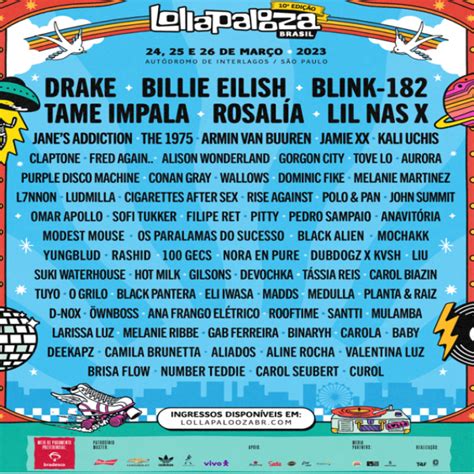 Lollapalooza Chile Announces 2023 Lineup Featuring Blink 182 Drake