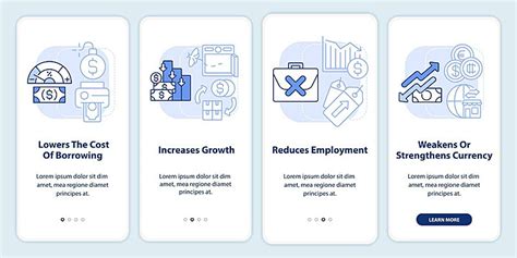 Inflation Impact Illustrated On Light Blue Onboarding Screen Of Mobile App Vector Application