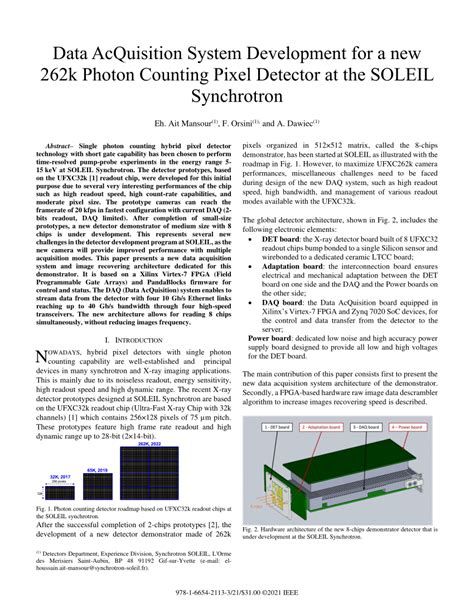 Pdf Data Acquisition System Development For A New 262k Photon Counting Pixel Detector At The