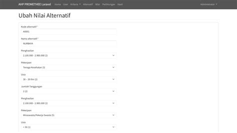 Source Code Spk Metode Ahp Promethee Laravel