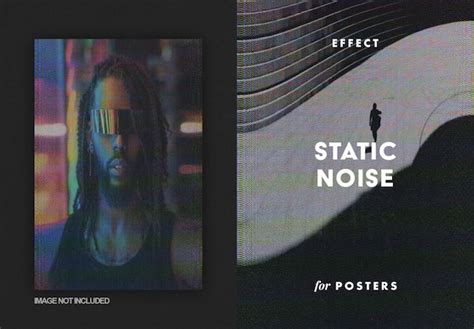 Premium Psd Static Noise Poster Photo Effect