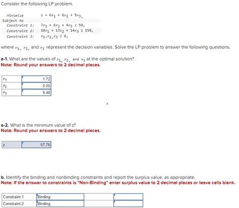 Solved Consider The Following LP Problem Where X X And Chegg Com