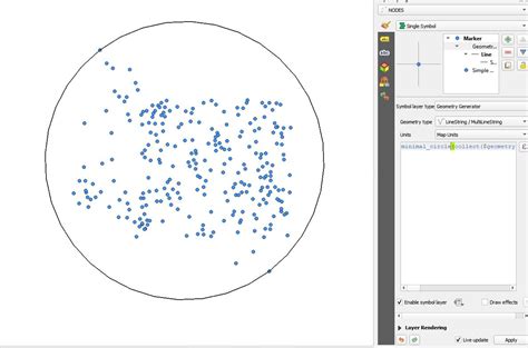 Labeling Drawing Radius For Minimalcircle And Diagonal For Oriented