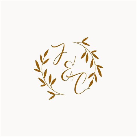 Jc Initial Wedding Monogram Logo 15283061 Vector Art At Vecteezy