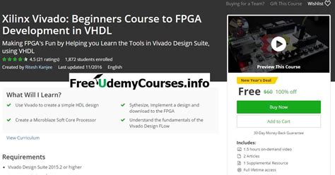 Udemy 100 Off Xilinx Vivado Beginners Course To FPGA Development In VHDL Coursesonly Com