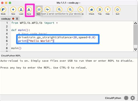 Writing Your First Robot Program Python XRP Documentation