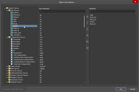 Working With Classes On A Schematic And Pcb Altium Designer Technical Documentation