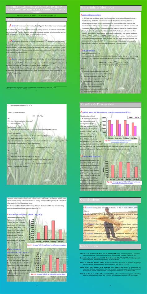 Pdf Wheat Varieties And Sowing Dates In Relation To Crop Water