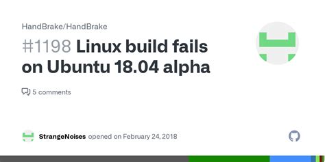 Linux Build Fails On Ubuntu Alpha Issue HandBrake HandBrake GitHub