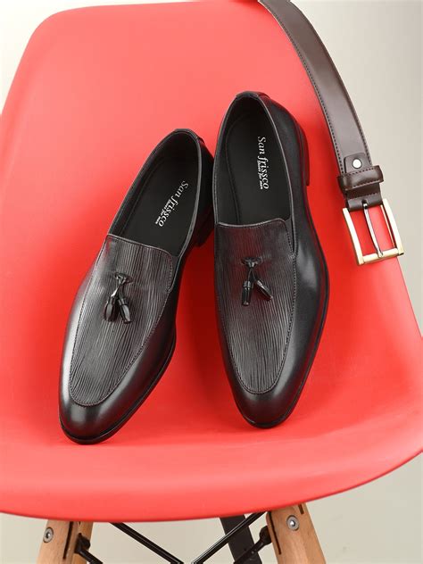 Buy San Frissco Men Textured Formal Loafers Formal Shoes For Men 21075470 Myntra