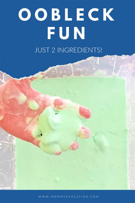 How To Make Oobleck Slime With 2 Ingredients Mommy Evolution