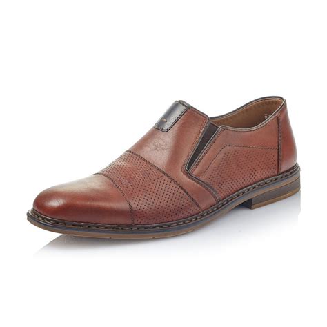 Rieker B1765 24 Mens Brown Slip On Shoes Rieker Mens From Rieker Uk