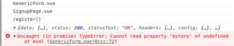Vuejs Typeerror Cannot Read Property Token Of Undefined Store Dispatch Vuex Stack Overflow