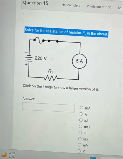 Solved Solve For The Resistance Of Resistor R1 In The