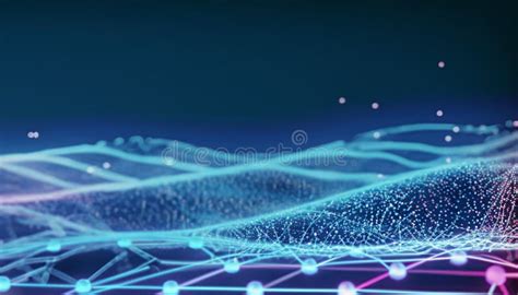Digital Data Of Particle Wave And Network Connection Stock Illustration Illustration Of Data