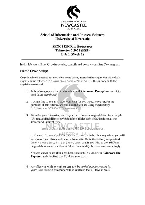 Lab Sheet 1 T2 2023 Lab To Practice School Of Information And