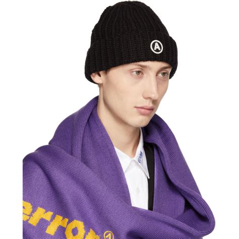 ader error black a short beanie ader error