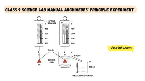 Archimedes Principle Experiment Class 9 Practical Science Ncert Cbse Tuts