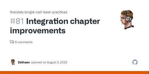 Integration Chapter Improvements · Issue 81 · Theislabsingle Cell Best Practices · Github