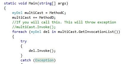Exception Handling In Multicast Delegate A Developer Journey Who
