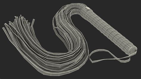 Short Whip Folded Black 3d Model 24 3ds Blend C4d Fbx Max Ma Lxo Obj Free3d